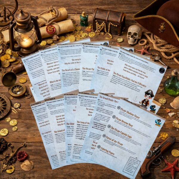 Pirate Treasure Hunt Printable Kit for Kids