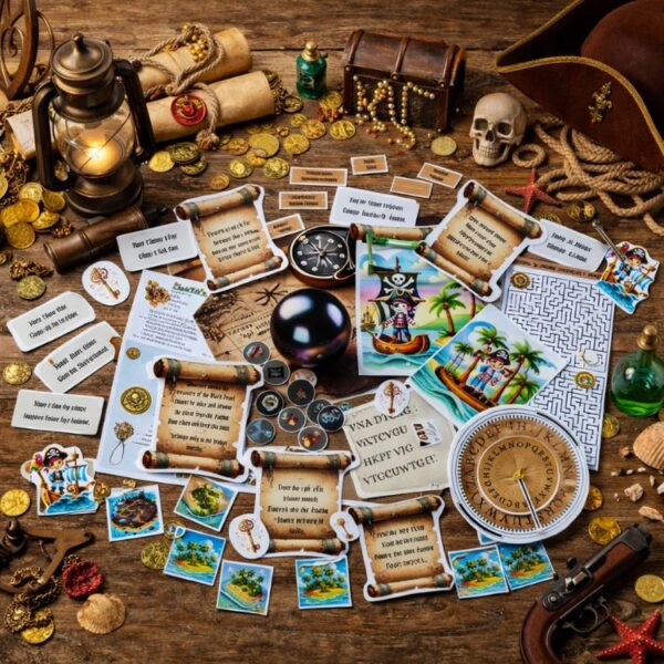 Pirate Treasure Hunt Printable Kit for Kids