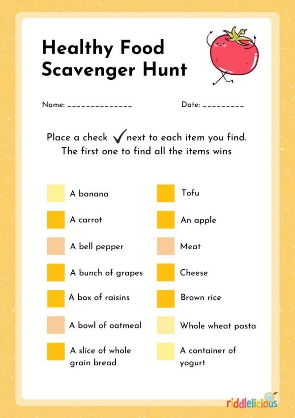 Free Scavenger Hunt Template – Printable PDF For Kids